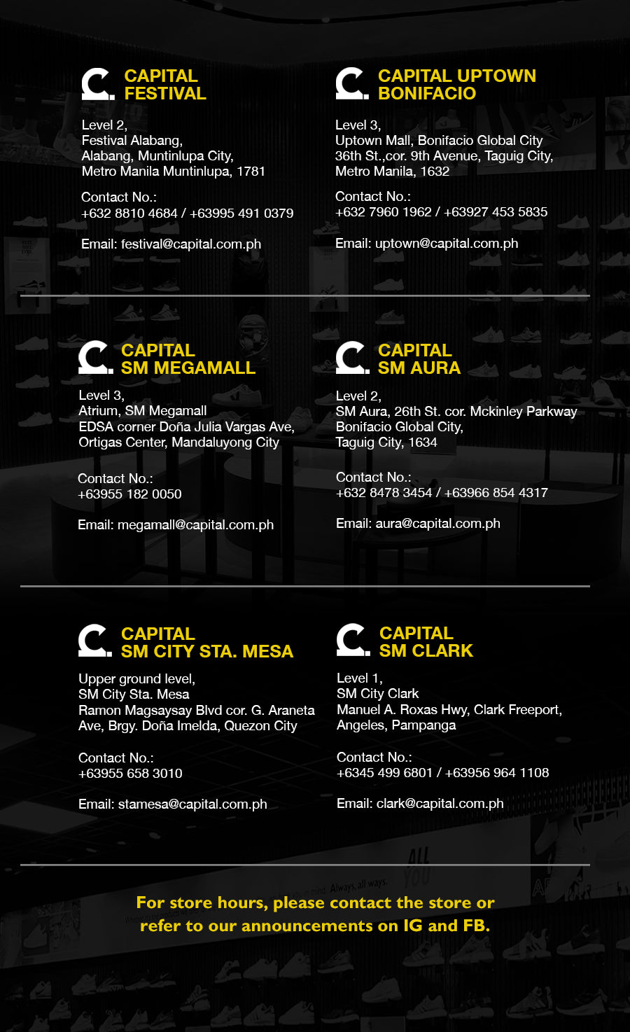 Our Stores – Capital Online